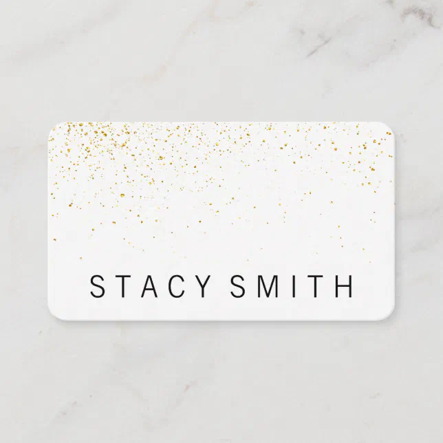 Elegant Gold Dust Business Card | Zazzle