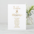 Elegant Gold effect Table Number 8 Seating Chart | Zazzle