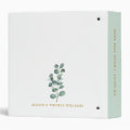 Elegant Gold Eucalyptus Greenery Wedding Binder | Zazzle