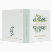 Elegant Gold Eucalyptus Greenery Wedding Binder | Zazzle