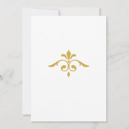 Elegant Gold Filigree on White, Wedding Invitation | Zazzle