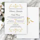 Elegant Gold Filigree on White, Wedding Invitation | Zazzle