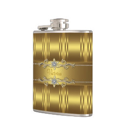 Elegant Gold Flask | Zazzle
