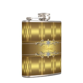 Elegant Gold Flask | Zazzle