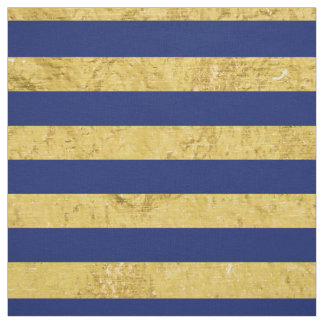 Navy Blue And Gold Fabric | Zazzle