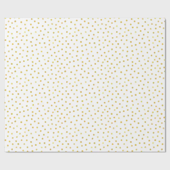 Elegant Gold Foil Confetti Dots Wrapping Paper | Zazzle