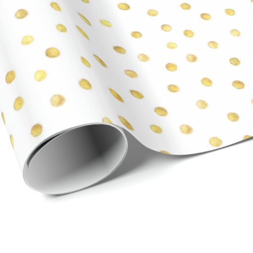 Elegant Gold Foil Confetti Dots Wrapping Paper | Zazzle