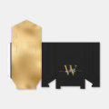 Elegant Gold Foil Modern Monogram Name Script Favor Boxes | Zazzle