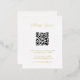 Elegant Gold Foil QR Code Wedding Enclosure Card | Zazzle