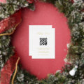 Elegant Gold Foil QR Code Wedding Enclosure Card | Zazzle