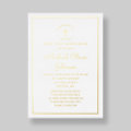 Elegant Gold Foil Script Blue First Communion Foil Invitation | Zazzle