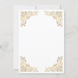 Elegant Gold Frame Birthday Party Invitation | Zazzle