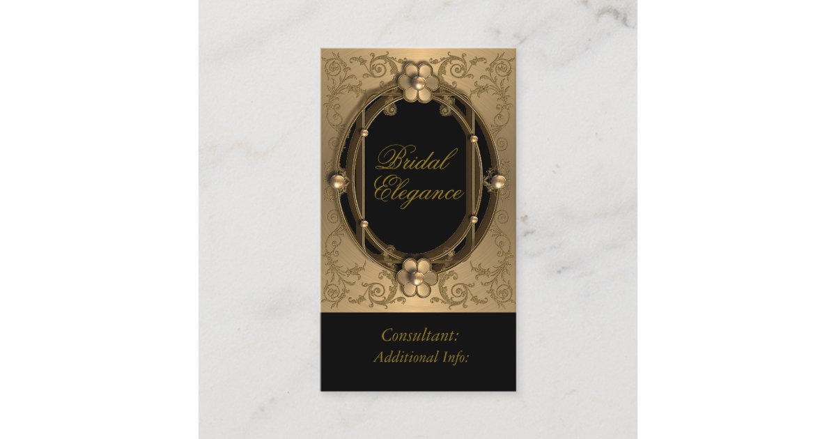 Elegant Gold Frame Business Card 2 | Zazzle