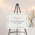 Elegant Gold Frame Business Event Welcome Sign | Zazzle