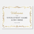 Elegant Gold Frame Business Event Welcome Sign | Zazzle