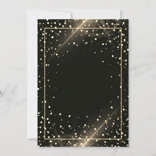 Elegant Gold Frame, Dots 50th Birthday Party Invitation | Zazzle