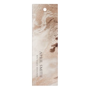 Elegant Gold Glitter Agate Marble Texture Beige Ruler | Zazzle