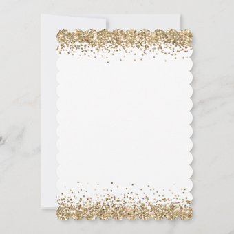 Elegant Gold Glitter Border Graduation Invitation | Zazzle
