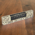Elegant Gold Glitter Desk Name Plate | Zazzle