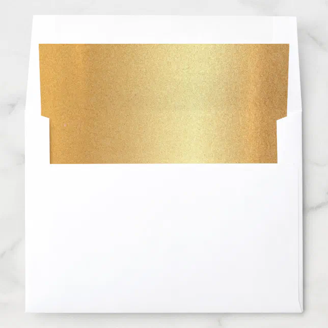 Elegant Gold Glitter Modern Glamour Golden Design Envelope Liner | Zazzle