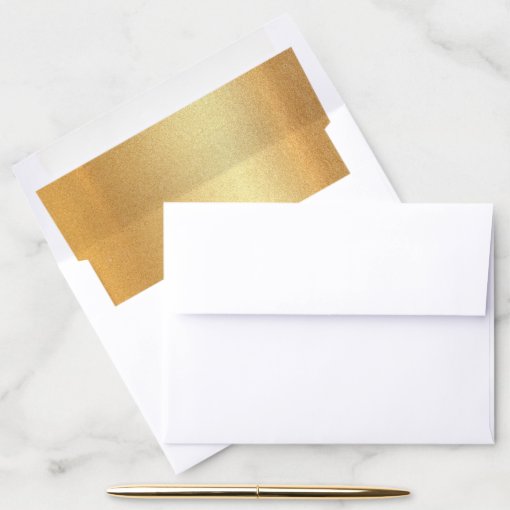 Elegant Gold Glitter Modern Glamour Golden Design Envelope Liner | Zazzle