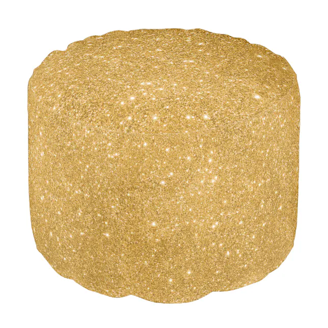Elegant gold glitter pouf | Zazzle