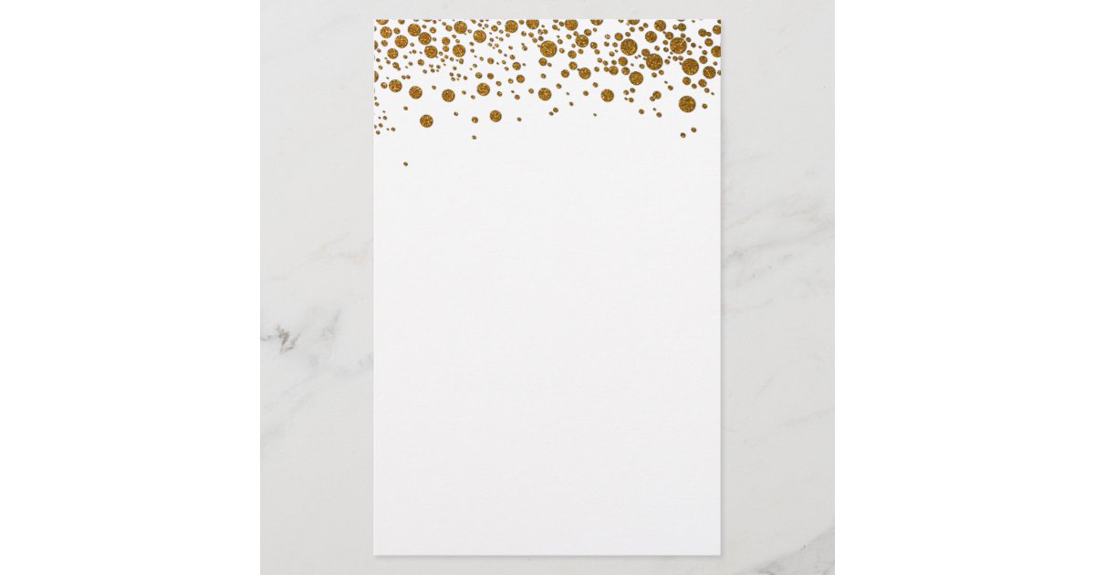Elegant gold glitter Stationery | Zazzle