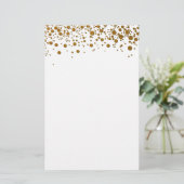 Elegant gold glitter Stationery | Zazzle