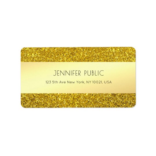 Elegant Gold Glitter Template Modern Professional Label | Zazzle.com