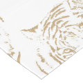 Elegant Gold Glitter Tiger Print White Design Medium Table Runner | Zazzle