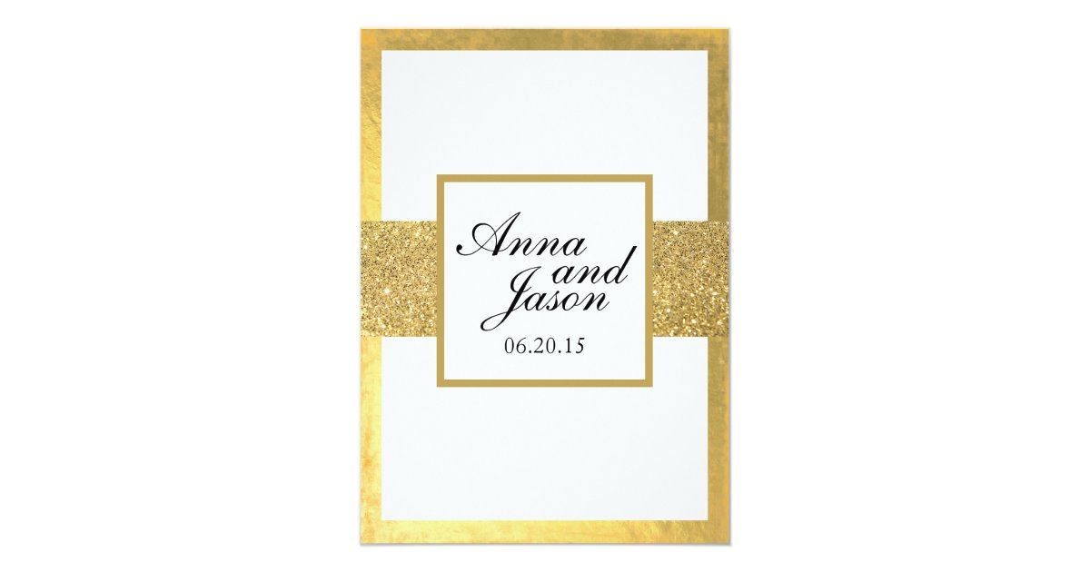 Elegant Gold Glitter Wedding Invitation | Zazzle.com