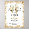 Elegant Gold Glitter Welcome Sign | Zazzle