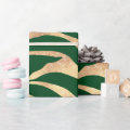 Elegant Gold Glitter Zebra Green Animal Print Wrapping Paper | Zazzle