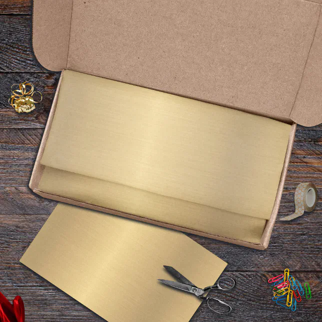 Elegant Gold Golden Yellow Modern Tissue Paper | Zazzle