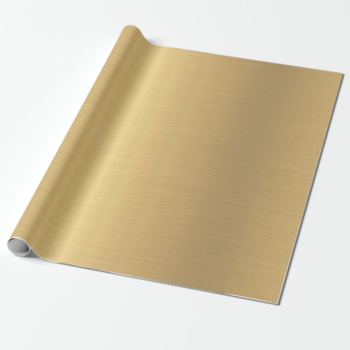 Elegant Gold Golden Yellow Wrapping Paper | Zazzle