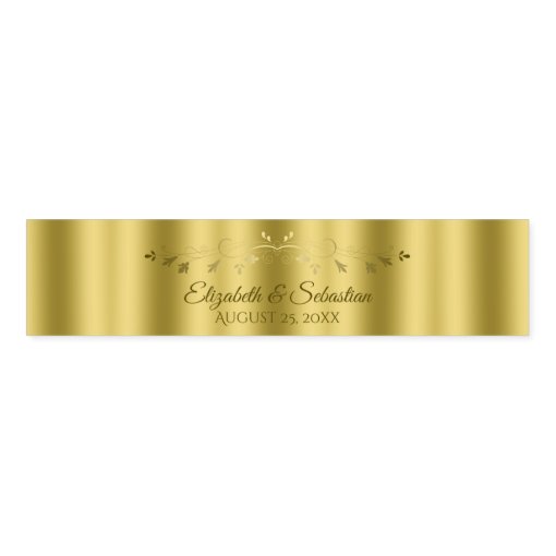 Elegant Gold Gradient & Filigree Flourish Wedding Napkin Bands | Zazzle