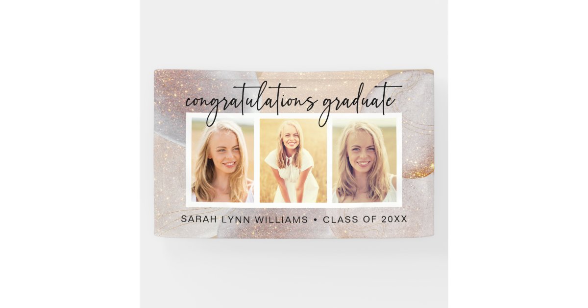 Elegant Gold Graduation Banner | Zazzle