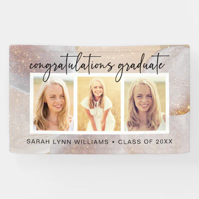 Elegant Gold Graduation Banner | Zazzle