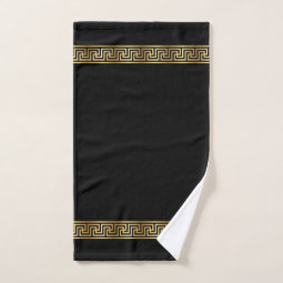Elegant gold greek pattern Bath Towel Set | Zazzle