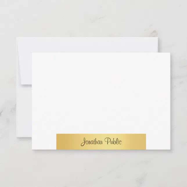 Elegant Gold Hand Script Name Template Modern | Zazzle