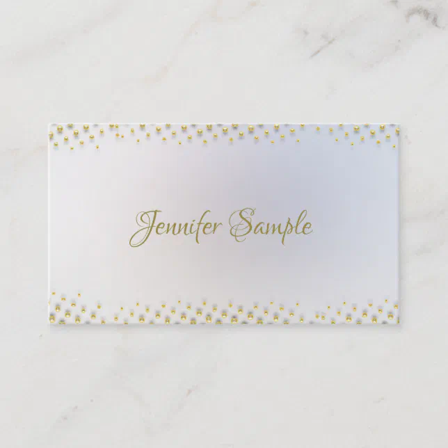 Elegant Gold Handwritten Name Modern Template Business Card | Zazzle