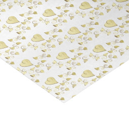 Elegant Gold Hearts Design Pattern Tissue Paper | Zazzle