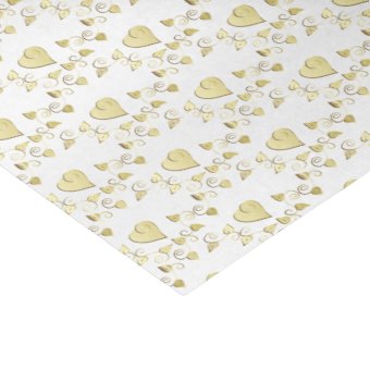 Elegant Gold Hearts Design Pattern Tissue Paper | Zazzle