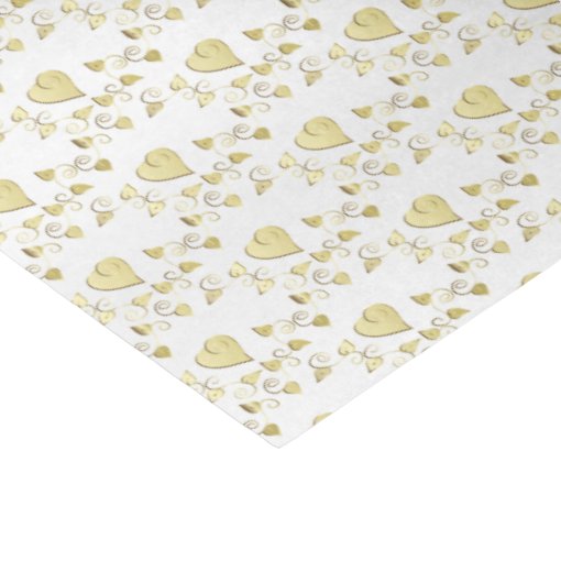 Elegant Gold Hearts Design Pattern Tissue Paper | Zazzle