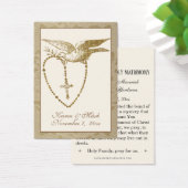 Elegant Gold Holy Spirit Wedding Holy Cards | Zazzle