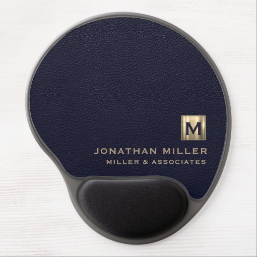Elegant Gold Initial Logo Gel Mouse Pad | Zazzle