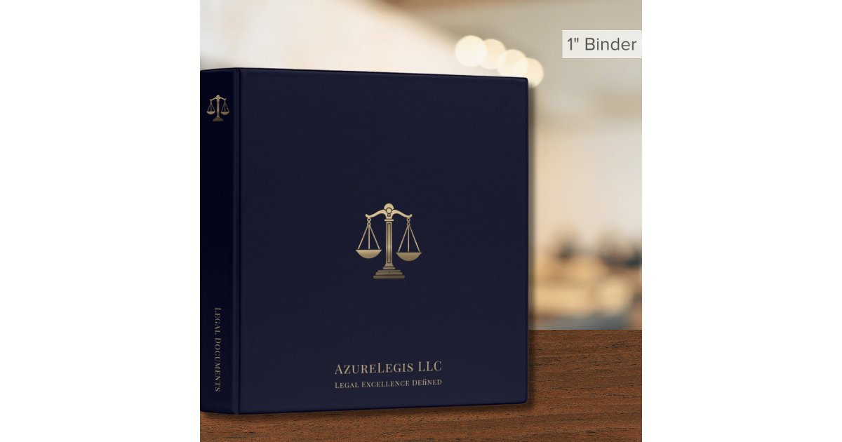 Elegant Gold Justice Scale Legal Binder | Zazzle