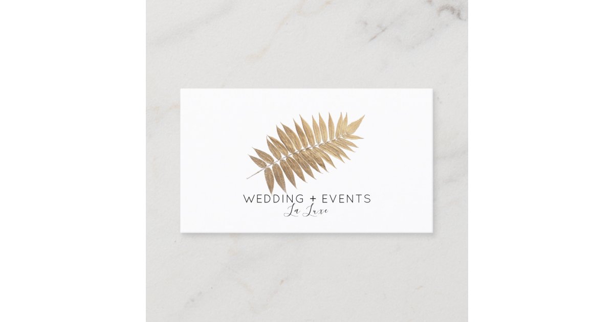 Elegant Gold Leaf Business Card | Zazzle