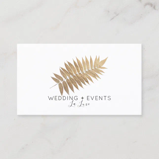 Elegant Gold Leaf Business Card | Zazzle