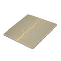 Elegant Gold Leaf Tree Pattern Ceramic Tile | Zazzle